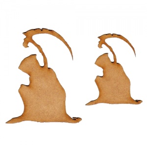 Wood Grim Reaper Waiting Shape for altered art and craft projects